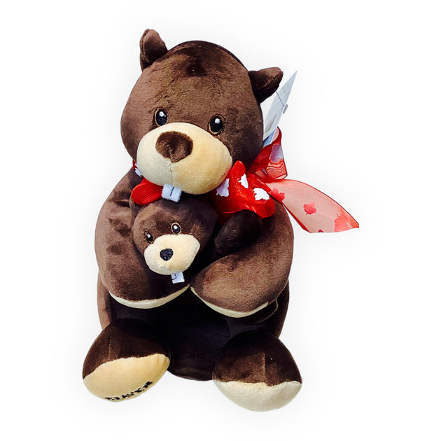 SQUISHY BEAVER HUGS FROM CANADA PLUSH - SOFT VELVET STUFFED ANIMAL