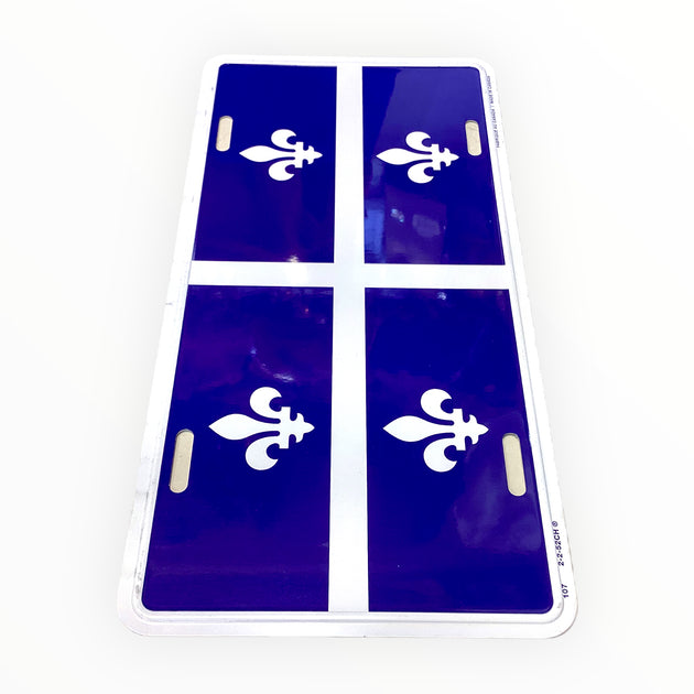 CANADA / QUEBEC & MONTREAL FLAG ON LICENSE PLATE 12x6 inches QUEBEC ST