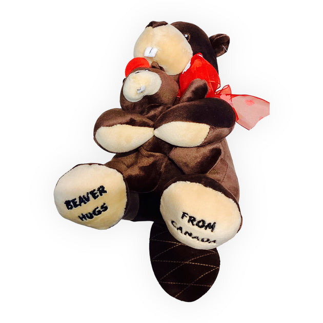 SQUISHY BEAVER HUGS FROM CANADA PLUSH - SOFT VELVET STUFFED ANIMAL