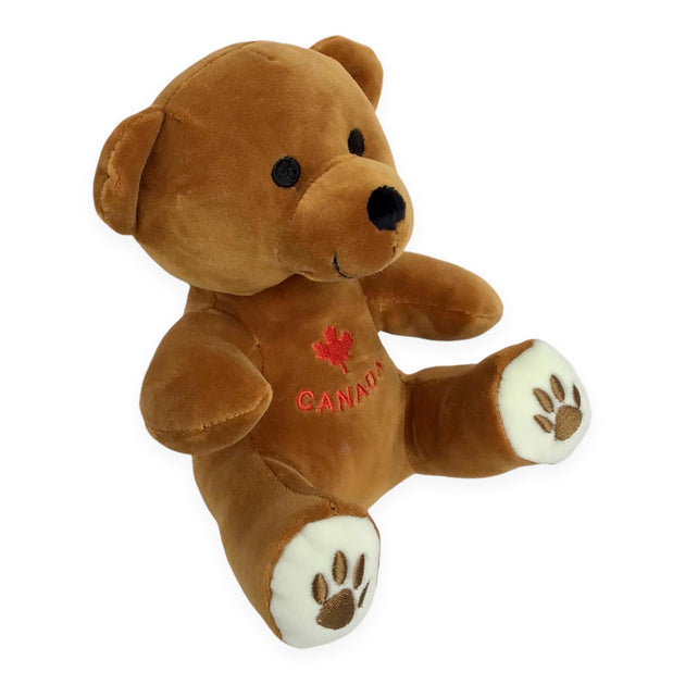 Canada Bear 8” Valved Toy | Soft Stuffed Animal with Canada Red Maple