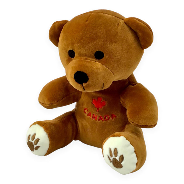 Canada Bear 8” Valved Toy | Soft Stuffed Animal with Canada Red Maple