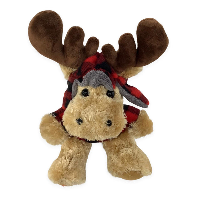Canada Moose Stuffed Animal 10” with Buffalo Plaid Top and Hat | Canad