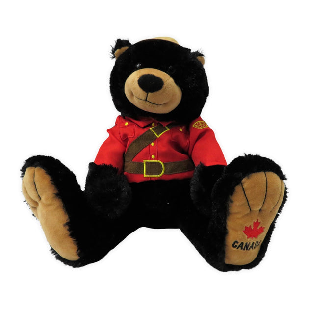 Canadian RCMP Big Foot Black Bear Plush, Stuffed Animal, Plush Toy, Gi